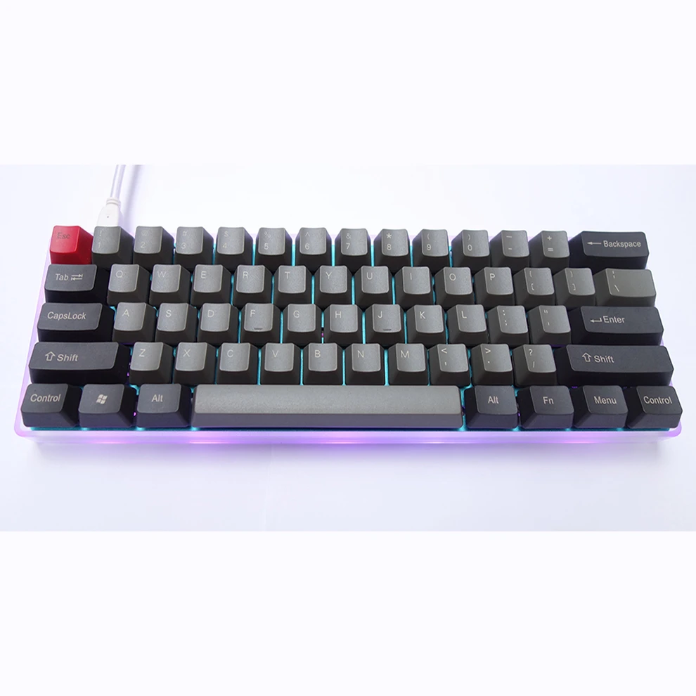 Gh60 Rgb Mechanical Keyboard Fully Assembly Plastic Case With Led ...