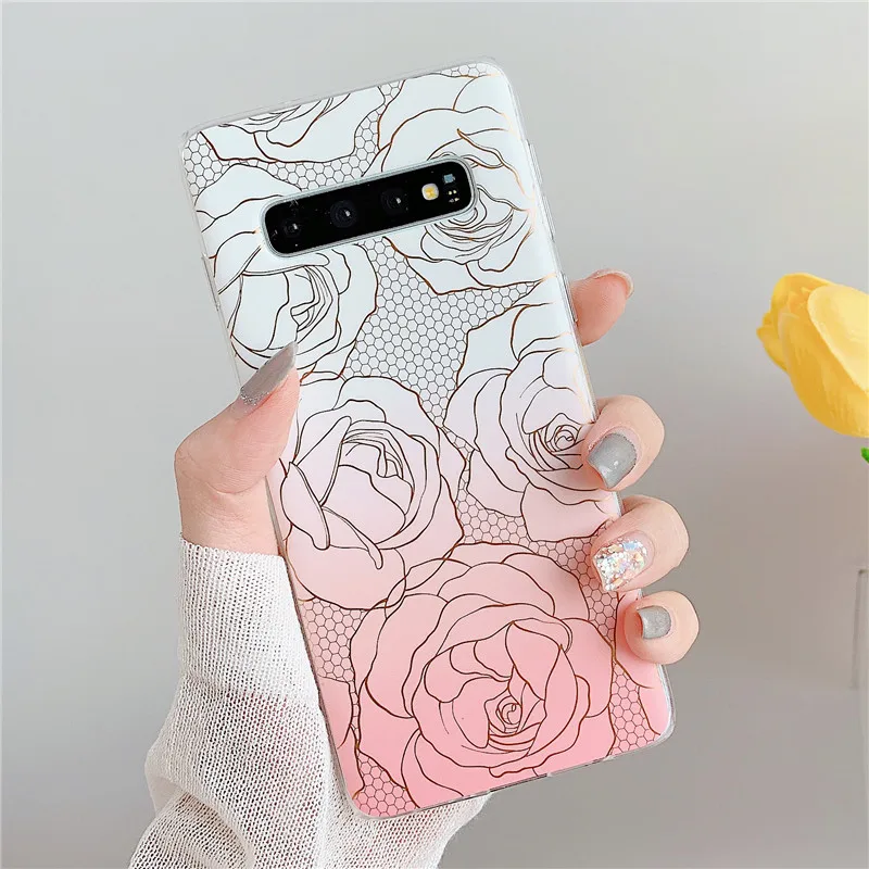 FLYKYLIN Marble Rose Case For Samsung Galaxy Note 10 Back Cover ...