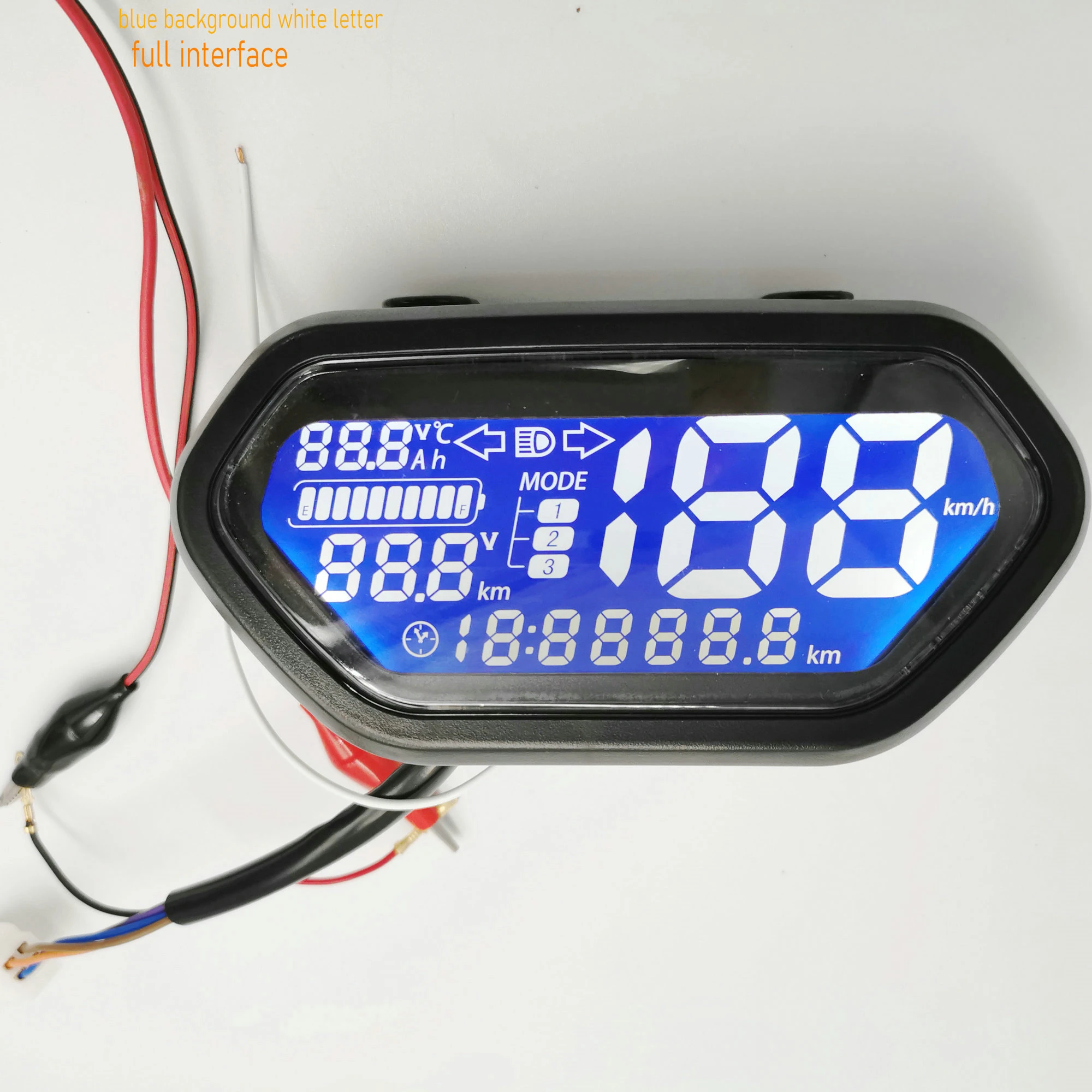 Speedometer Lcd Display 48v60v72v84v96v120v Light/battery Indicator For Electric Scooter Gauge ...
