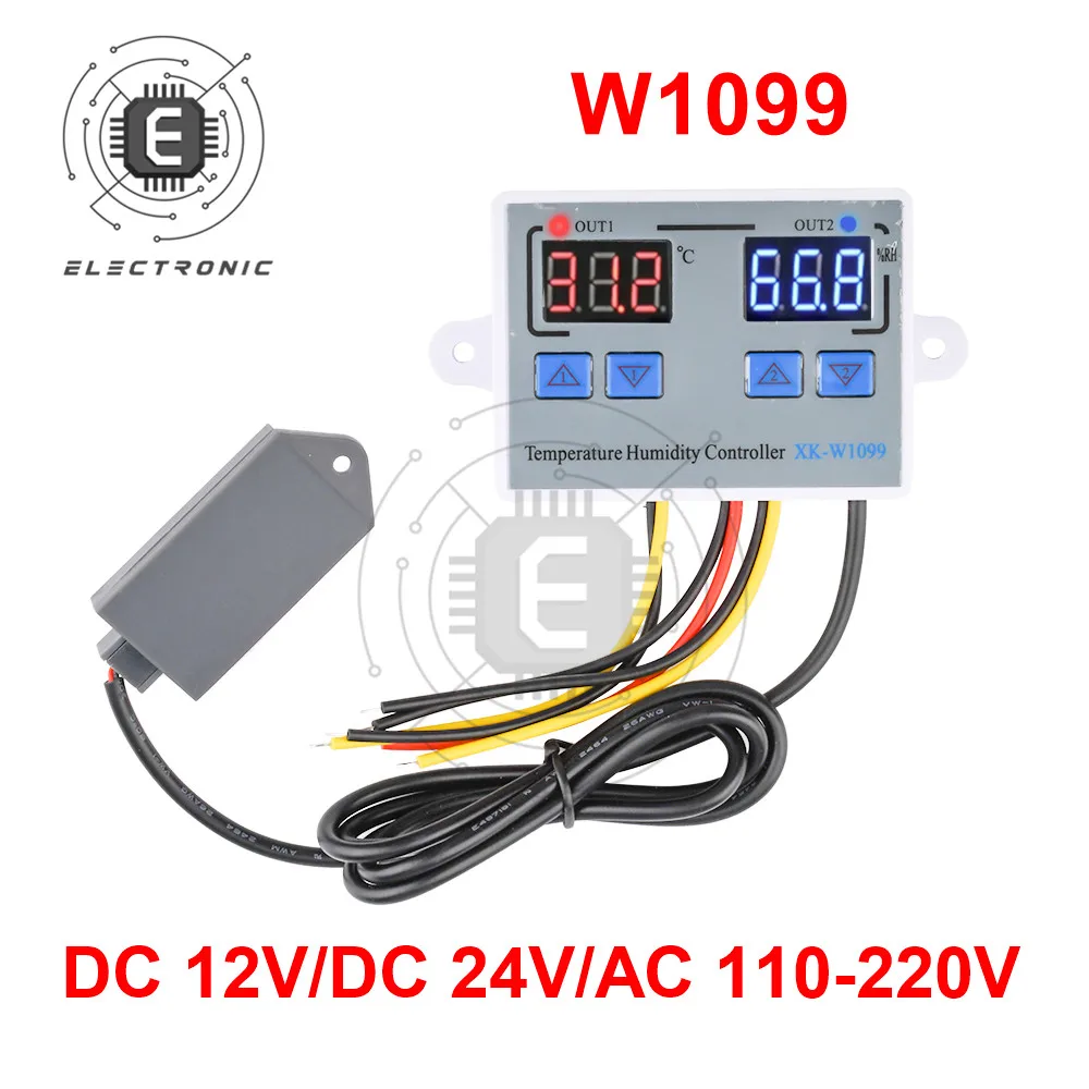 W1099 LCD Intelligent Digital Display Temperature Humidity Controller ...