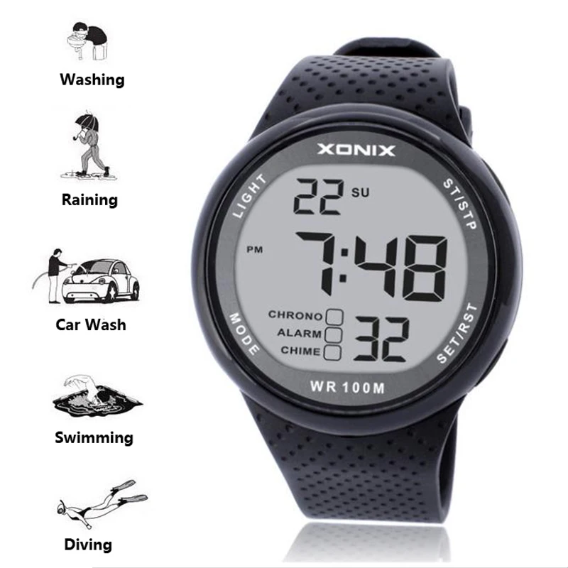 NEW-Professional-Diving-Swim-Watch-Men-100M-Waterproof-Digital-Sport ...