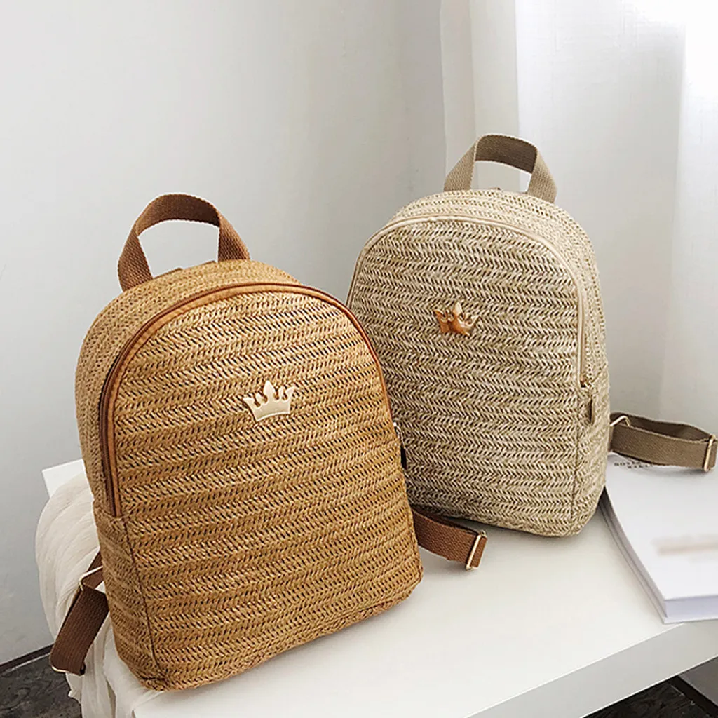 Backpack Women F Outdoor Woven Square Solid Color Shoulder Messenger ...