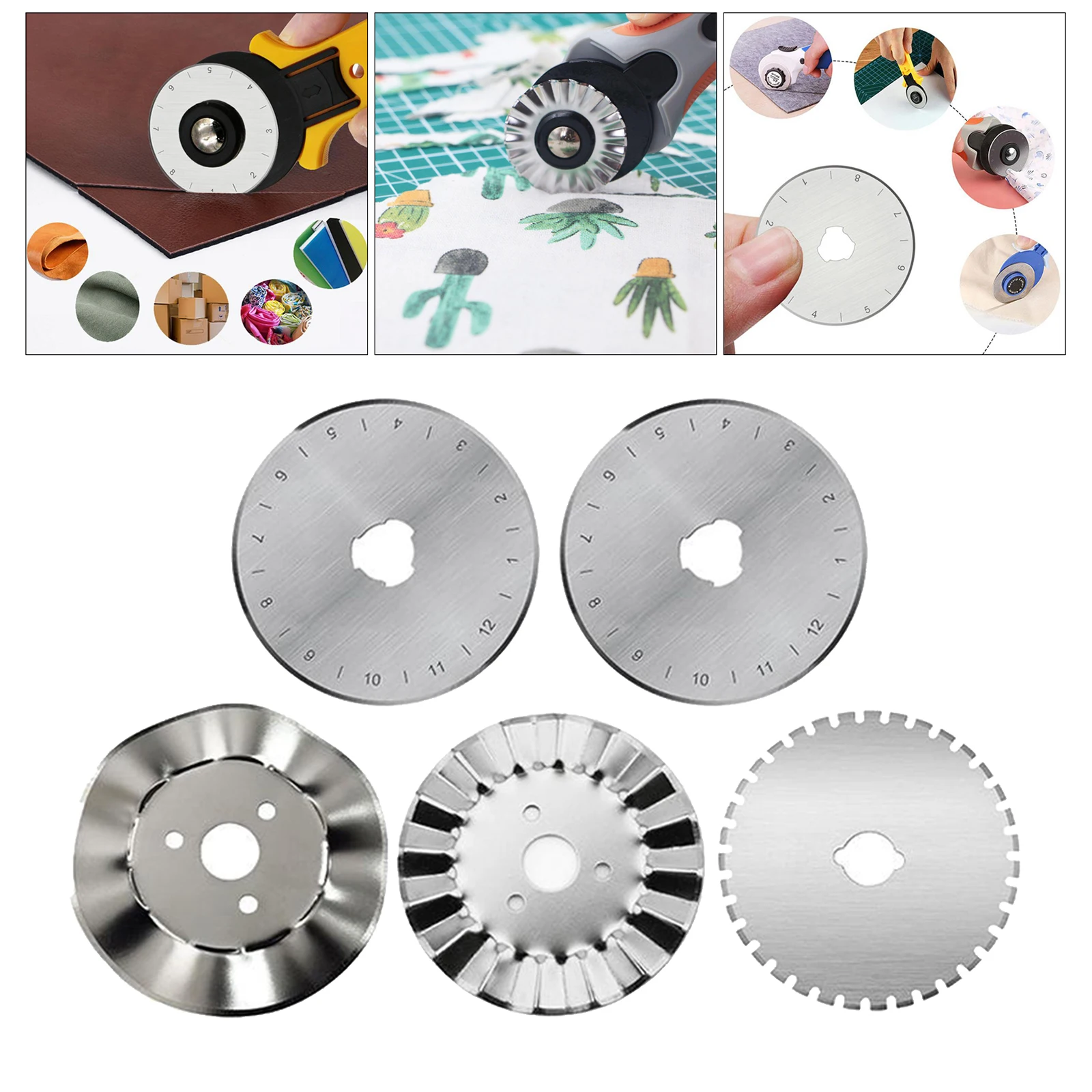 45mm Round Rotary Blades Kit Quilting Cutting Craft supplies Sharp ...