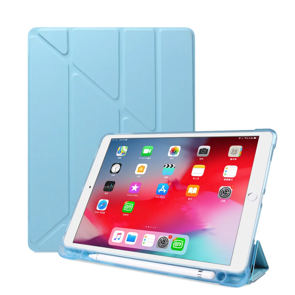 Versatile iPad Case with Pencil Holder - iPad 10th 2022 (Light Blue)