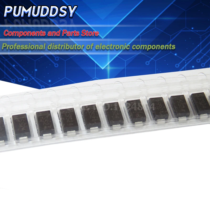 100PCS SCHOTTKY DIODE SS24 2A 40V SMA SR240 DO 214AC SMD|Integrated ...