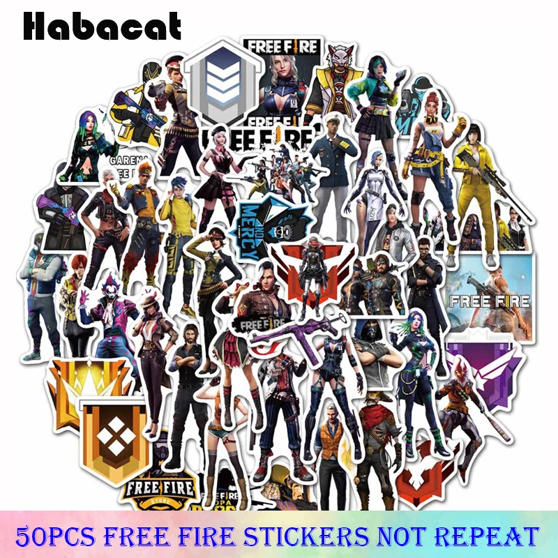 10/50pcs Garena Free Fire Popular Shooting Games Stickers For Toy ...