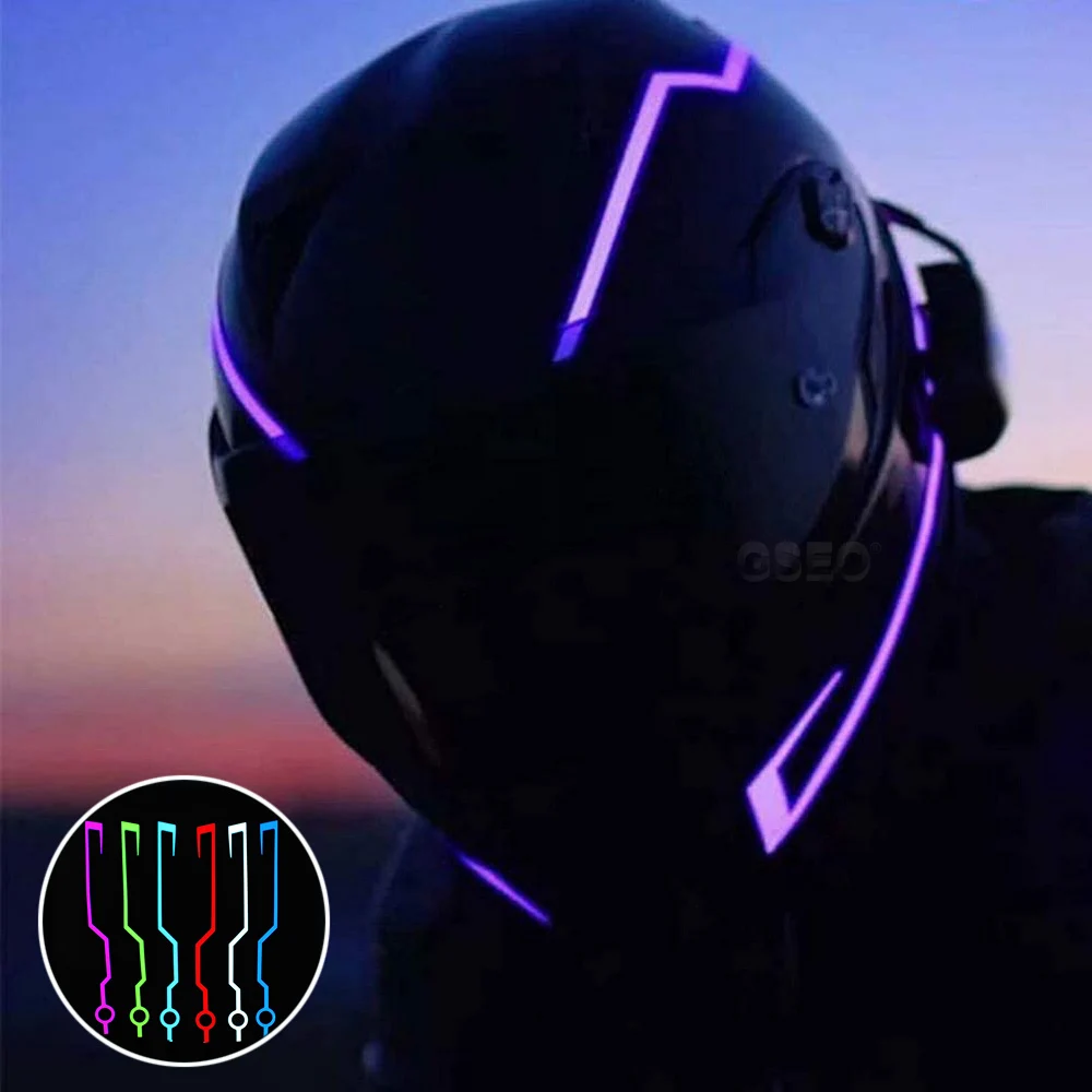 Luz Led intermitente para casco de motocicleta, tira de luz fría para ...