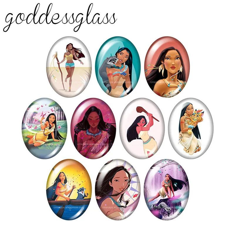 Disney-Princess-Pocahontas-10pcs-mixed-13x18mm-18x25mm-30x40mm-Oval ...