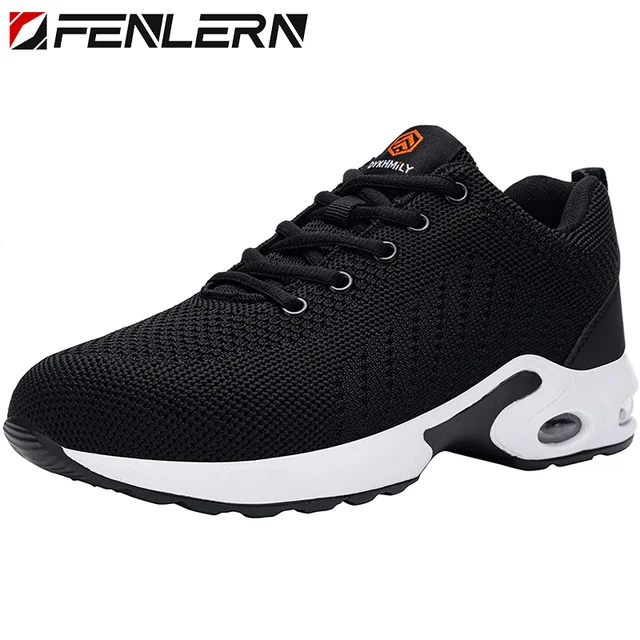 FENLERN Air Cushion Women Work Safety Shoes Men Slip On lightweight ...