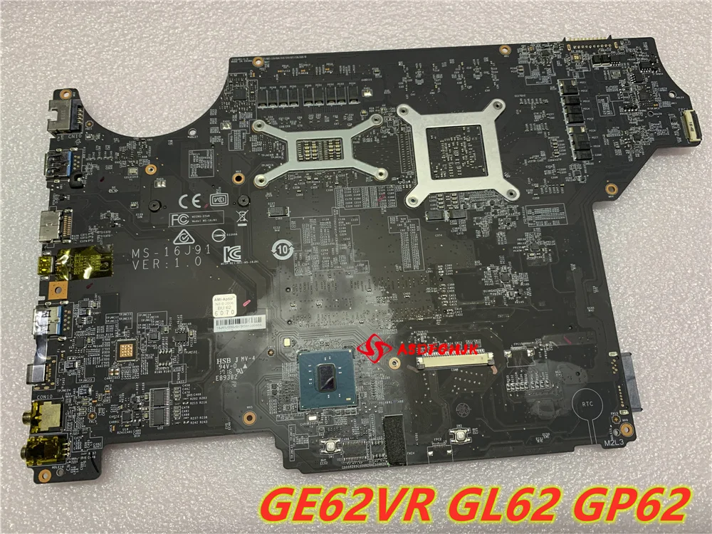Used MS-16J91 VER 1.0 FOR MSI MS-16J9 GE62VR GP62 GL62 MOTHERBOARD WITH ...
