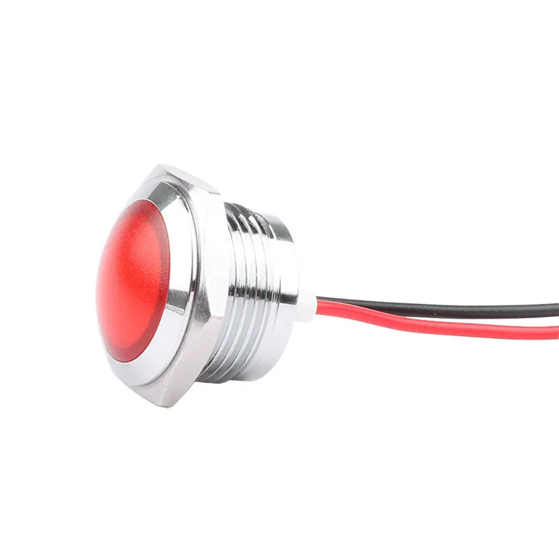 1pcs 16mm metal indicator 3V12V24V220V ultra-short soft light LED ...