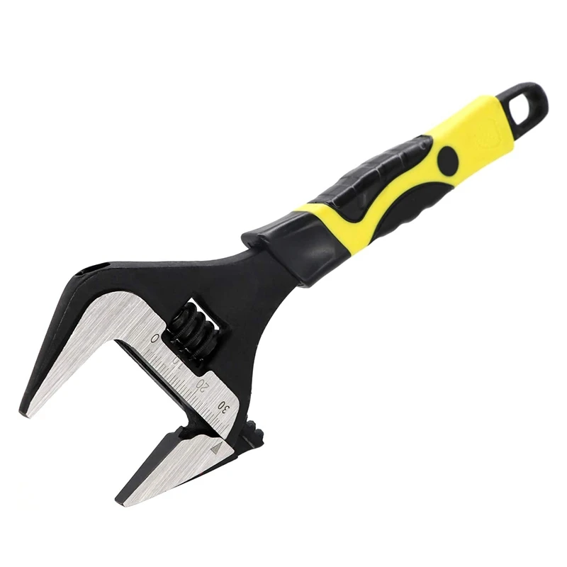 8 Inch Adjustable Wrench Wide Opening Ultra Thin Wrench Chrome Vanadium ...