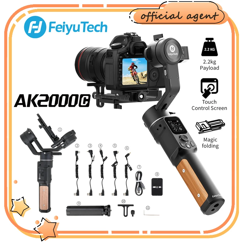FeiyuTech AK2000C Feiyu AK 2000c 3 ejes cardán mano estabilizador para ...