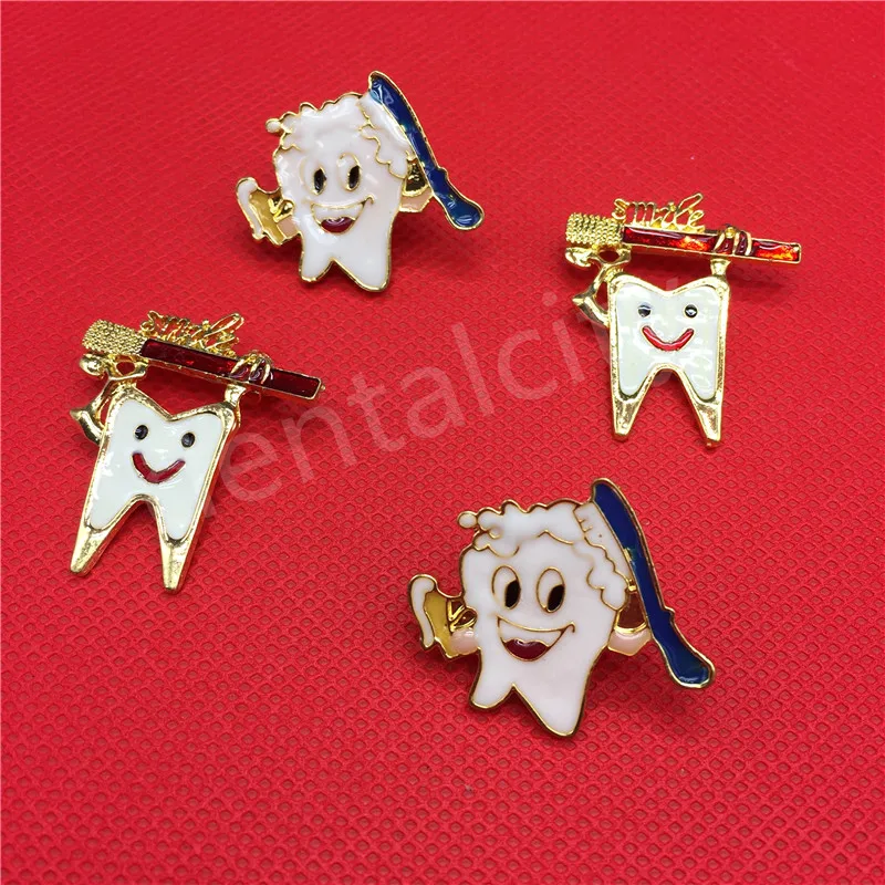 Dental Gift simle Badge Dental clinic gift Metal Tooth Type Shape Molar ...