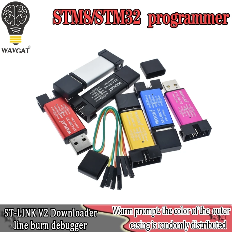 ST Link V2 stlink mini STM8STM32 시뮬레이터 다운로드 프로그래밍, 커버 포함, 신제품|반도체 집적회로 ...