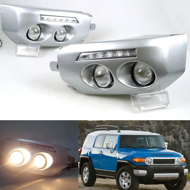 LED DRL Daytime Running Light For Toyota FJ cruiser 2007 2008 2009 2010 ...