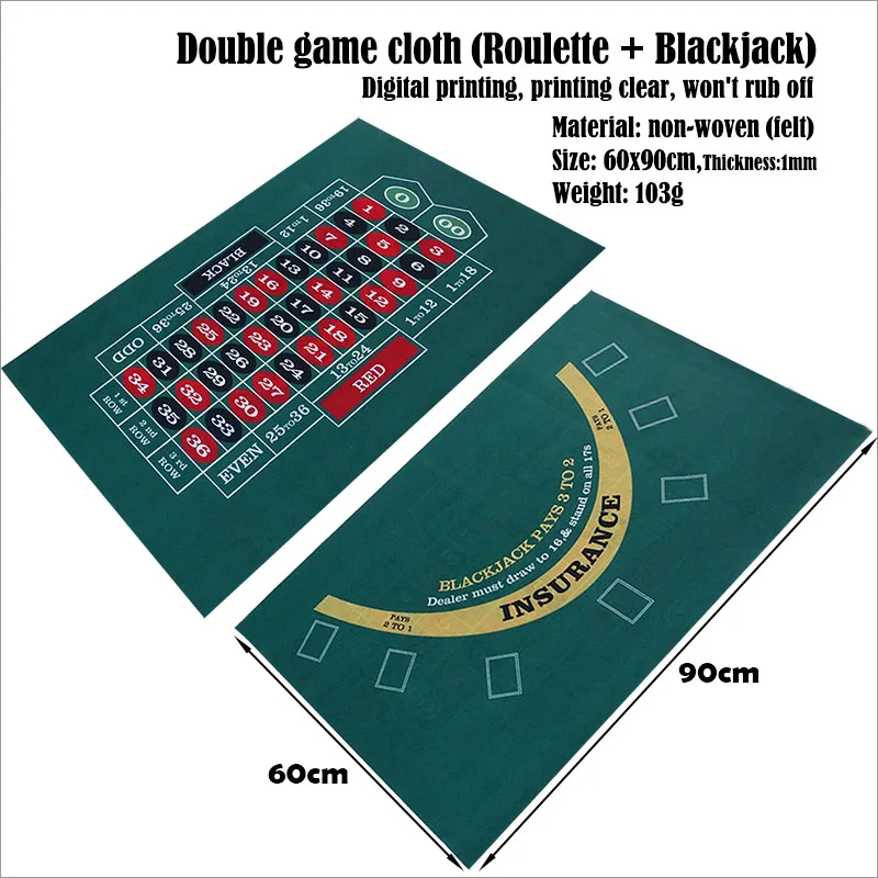 Double-Sided-Game-Cloth-Roulette-Blackjack-Mat-60x90cm-Playing-Card ...