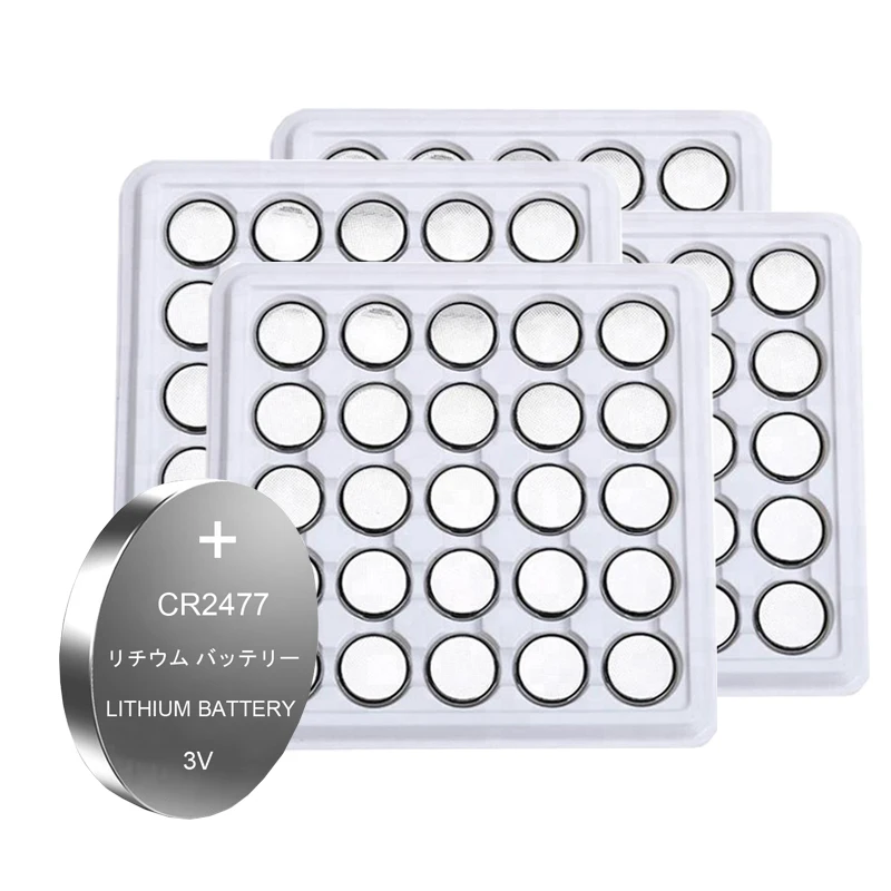 100pcs CR2477 3V CR 2477 고성능 고온 내성 DL2477 BR2477 버튼 코인 리튬 배터리 셀 배터리|단추 ...