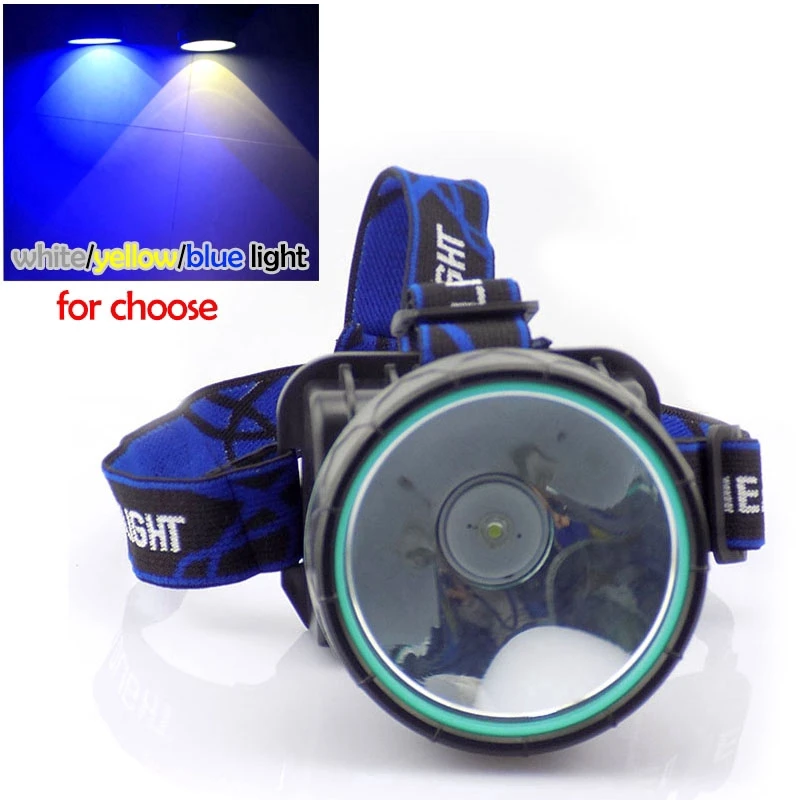 Powerful Blue/white/yellow Light Led Headlight Headlamp T6 Head Lamp ...