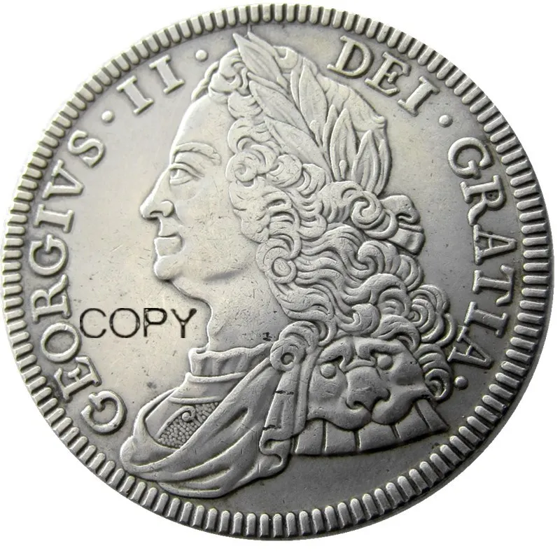 Gt Brit. George Ii 1751 Ar Crown Silver Plated Copy Coin - Non-currency ...