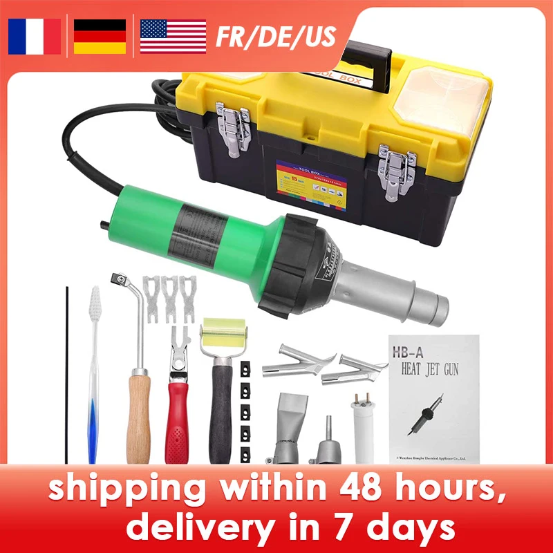 220v/110v 19pcs 1600w Plastic Welding Gun Hot Air Torch Heat Gun Welder ...