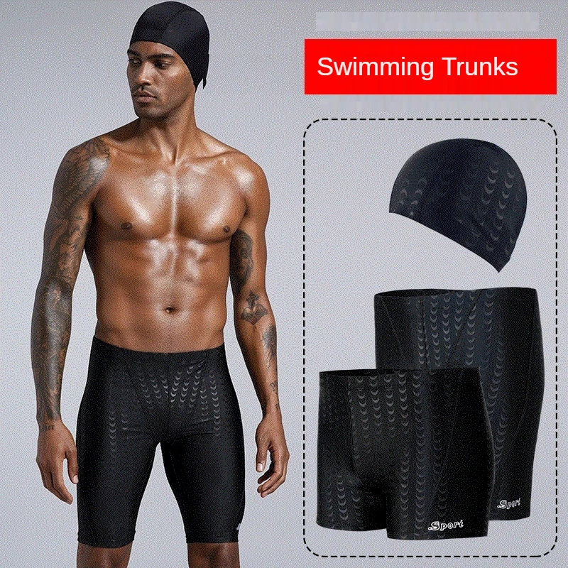 Men-Shark-Skin-Water-Repellent-Professional-Competitive-Swimming-Trunks ...