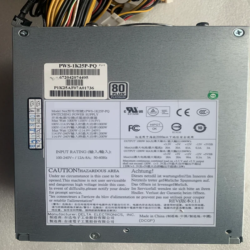 Original PSU For Supermicro 1200W Switching Power Supply PWS-1K25P-PQ ...