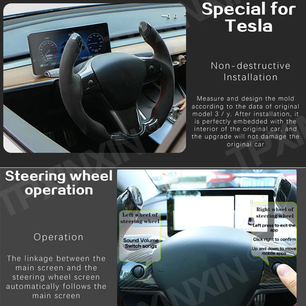 For-Tesla-Model-3-Y-Accessories-Dashboard-HUD-Gauge-Cluster-Performance ...