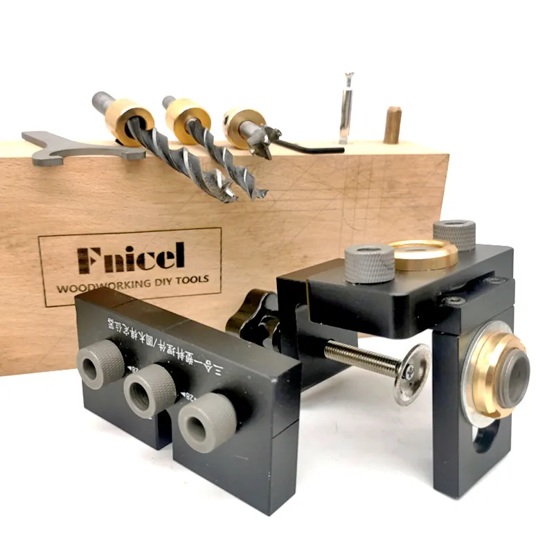 3-In-1-Woodworking-Doweling-Jig-Kit-8-10-15mm-Wood-Dowel-Drilling-Guide ...