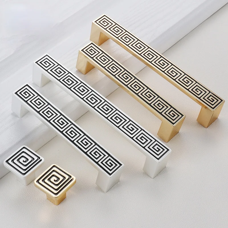 Classic-Gold-Silver-Handle-Nordic-Modern-Luxurious-Handles-Cabinet ...