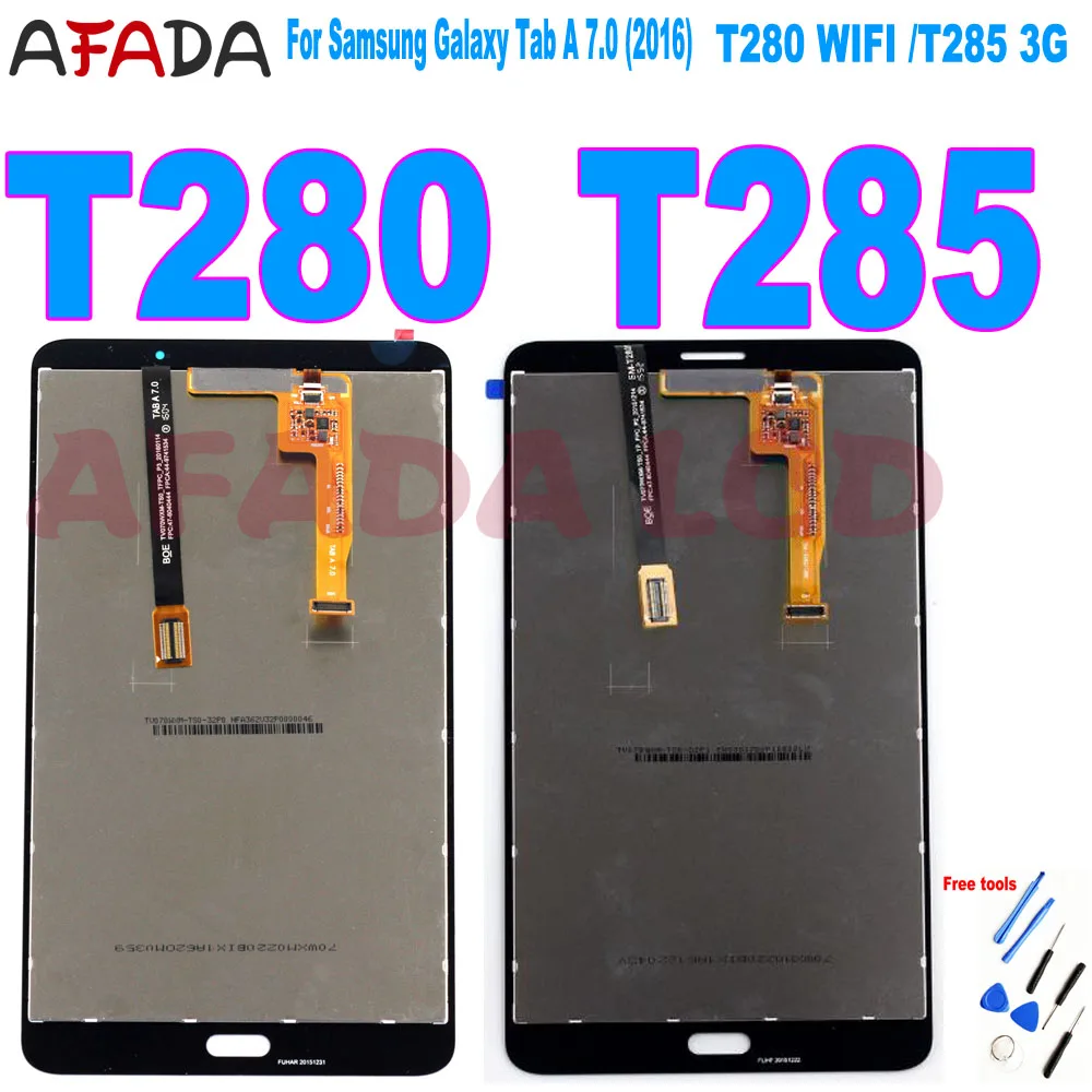 Pantalla LCD de 7 pulgadas para Samsung Galaxy Tab A 7,0 (2016), SM T280, T280, T285, montaje de ...