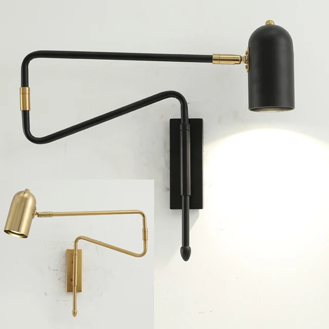 Retractable Long Swing-Arm Wall lamp - Lighting4Home