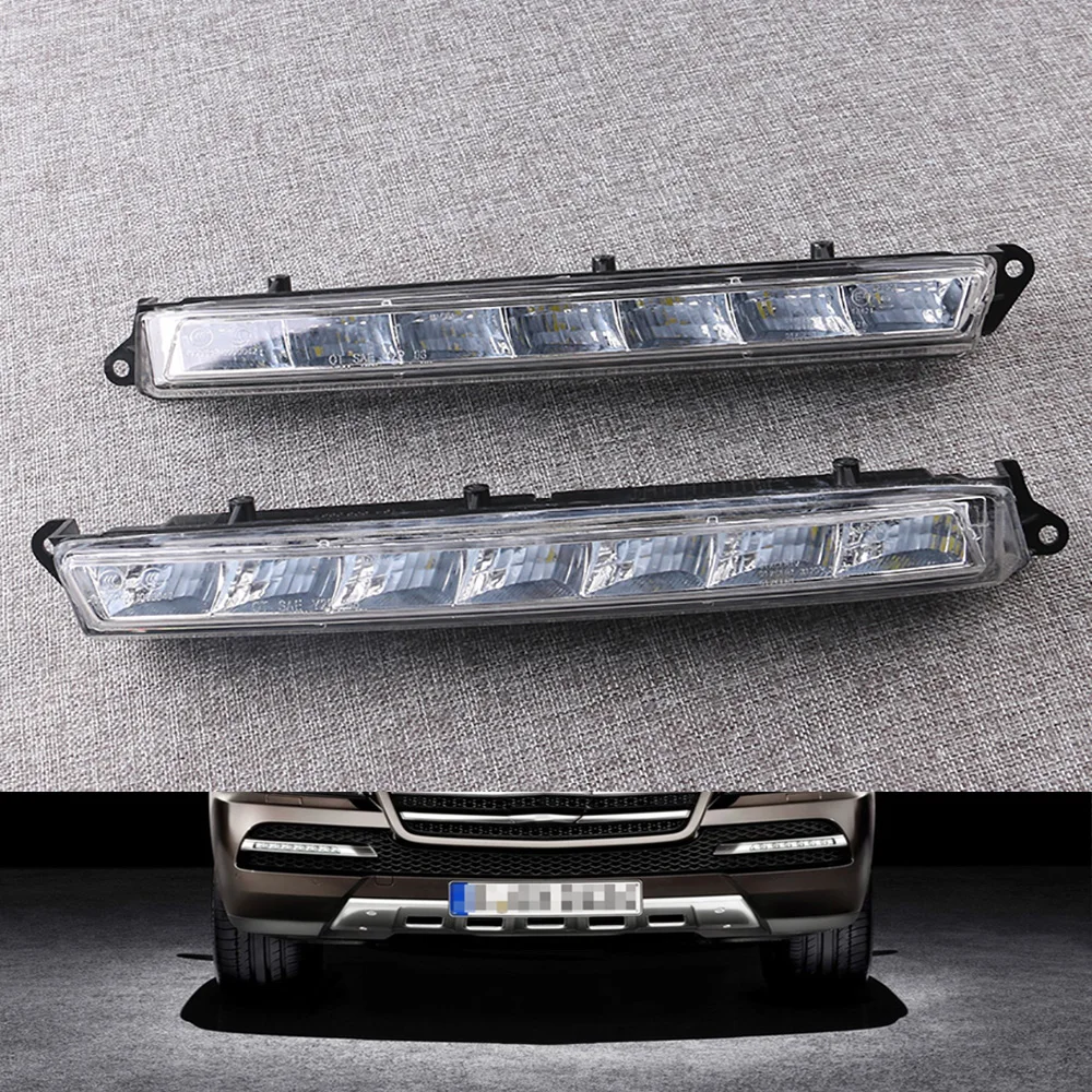 Çift L R LED gündüz koşu işık sis lambası mercedes benz X164 X166 GL320 ...