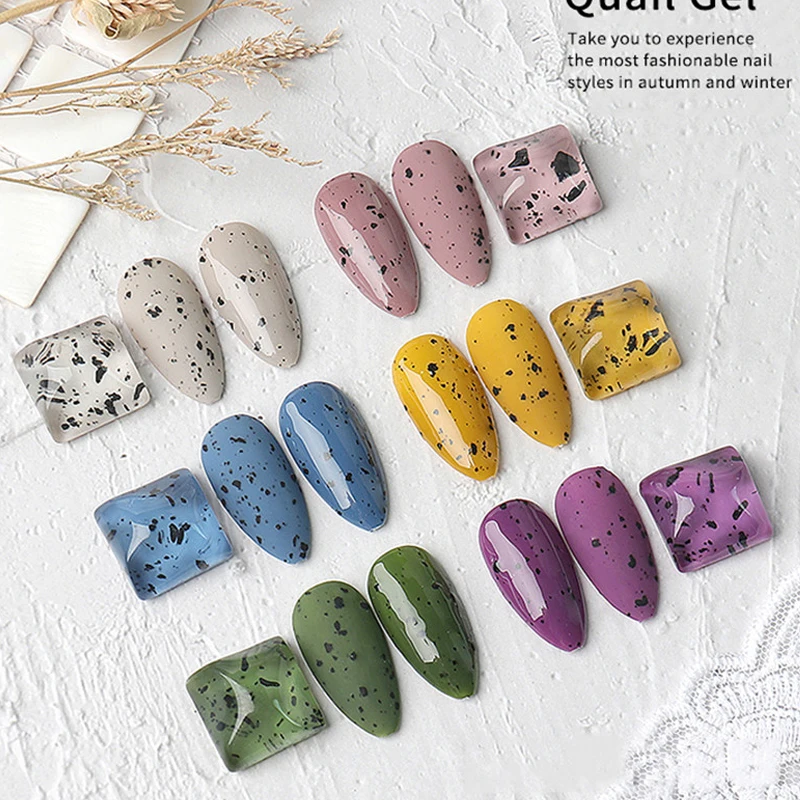 Chunshu 15ml Gel Nail Polish Eggshell Nail Arts Transparent Spot Nail ...