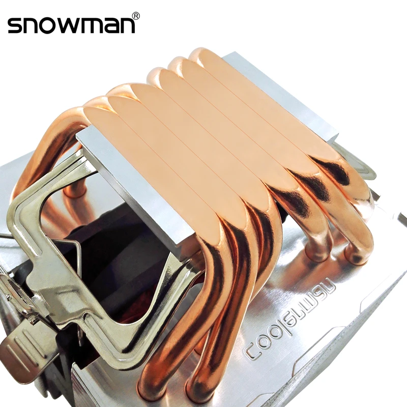 SNOWMAN 6 Heat Pipes CPU Cooler 4 Pin PWM RGB PC Quiet Intel LGA 1700 2011 1200 1150 1151 X79 ...
