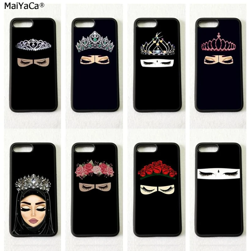 Muslim islamic girl eyes soft silicone mobile phone cases for iphone 5s ...