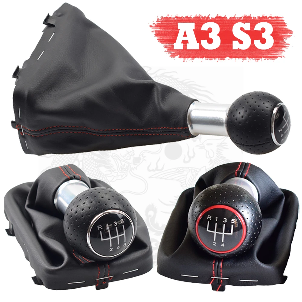 Gear Knob Manual 5 6 Speed Gear Shift Shifter Lever Knob Gaiter Boot ...