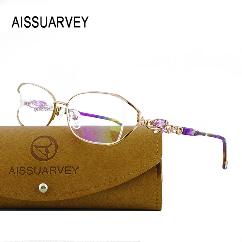 Luxury-Rhinestone-Metal-Eyeglasses-Frame-Women-Vintage-Crystal-Optical ...