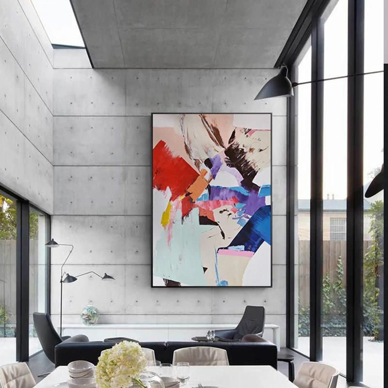 Abstract Color Splash Oil Painting Printed on Canvas • CanvasPaintArt