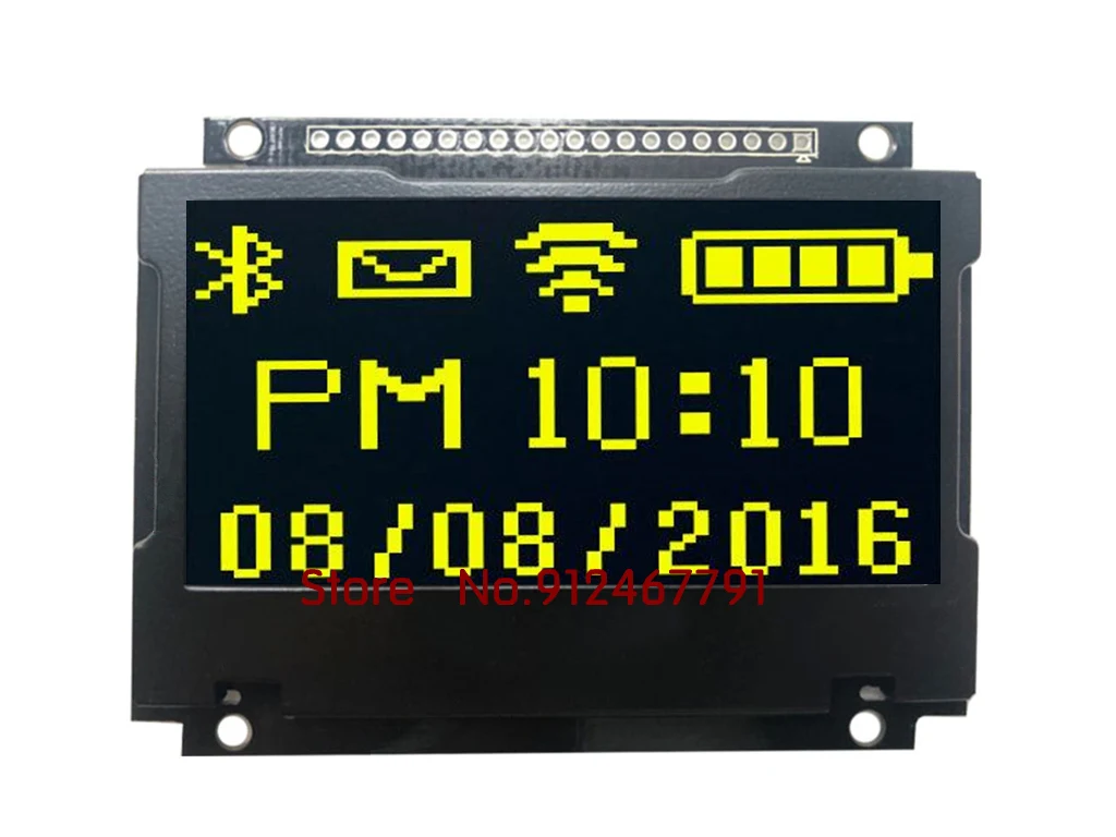 New 2.43 Inch OLED Module Yellow Color Iron Frame 20Pin Serial Parallel ...