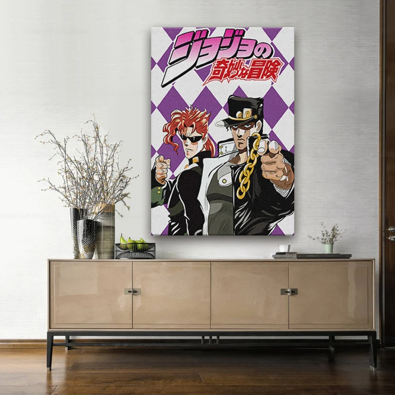 Jotaro Kujo Noriaki Kakyoin Jojo's Bizarre Anime Canvas Poster Painting ...