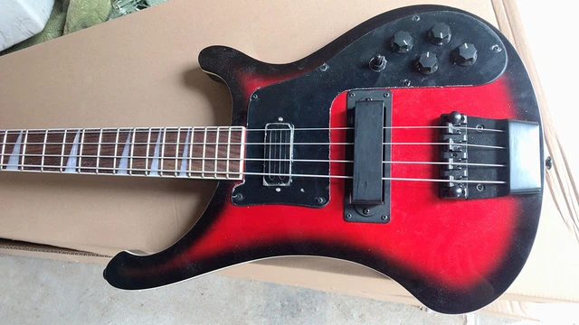 Red And Black Bass Guitar