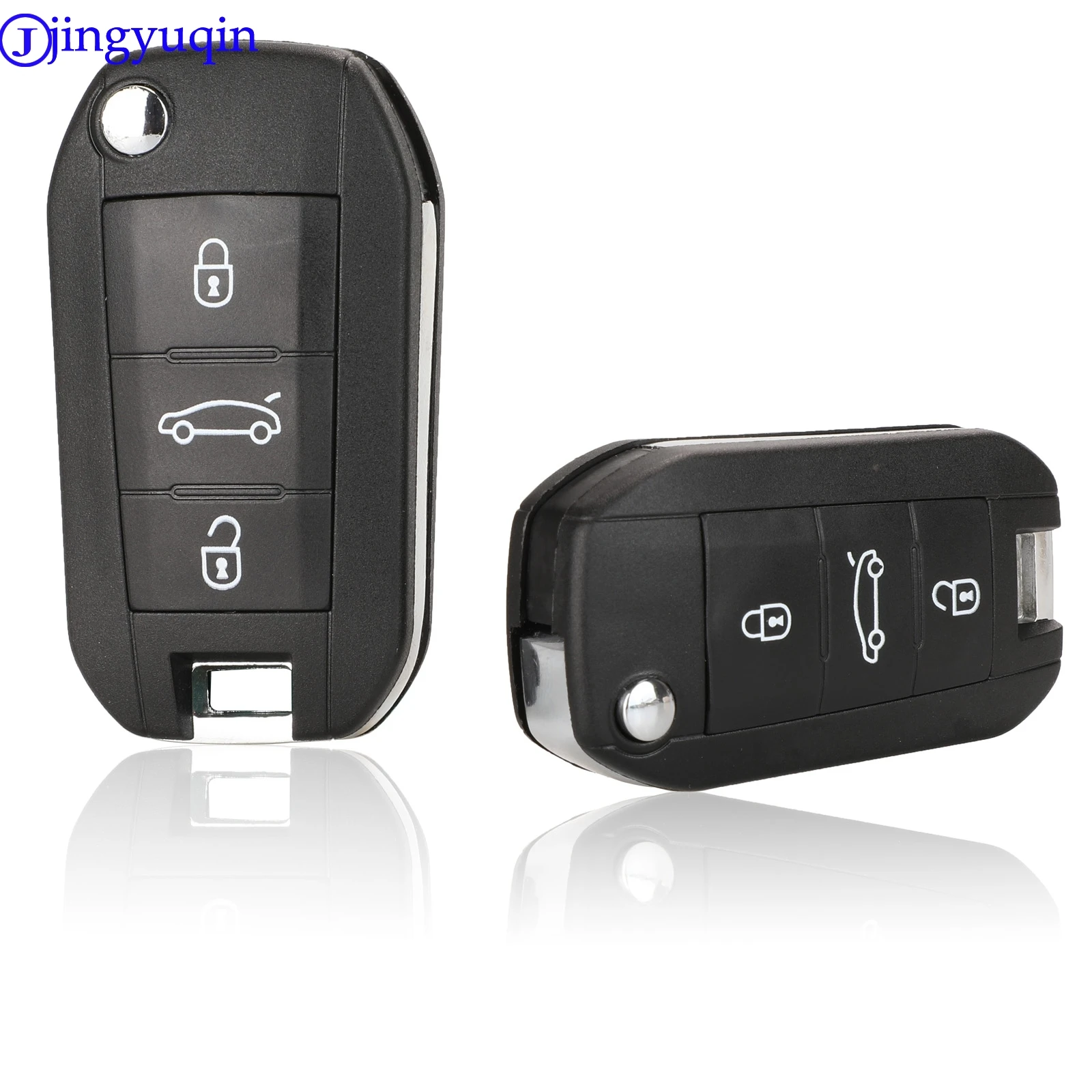 Jingyuqin 3 Buttons Original Car Key Shell Remote Key Case Cover Fob ...