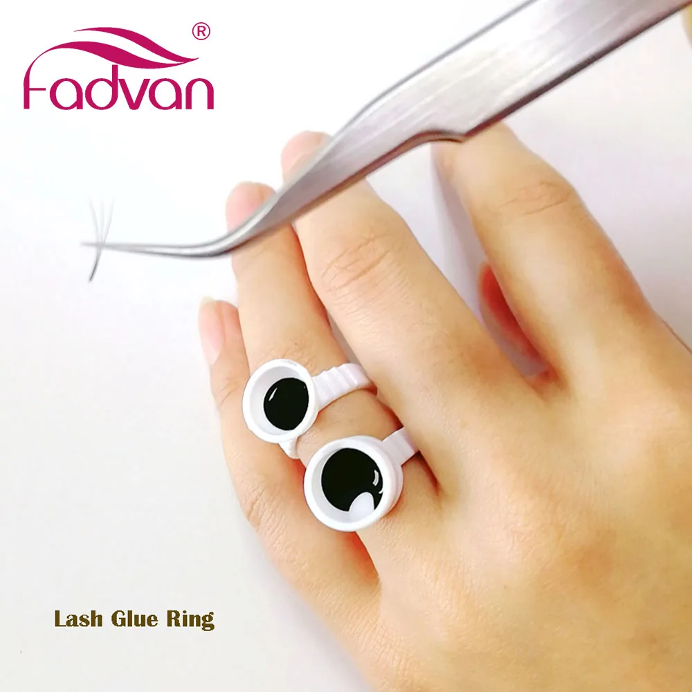 100 Pcs Eyelash Extension Glue Rings False Lashes Grafting Glue Holder ...