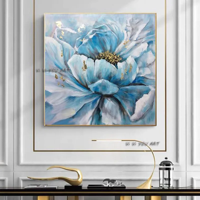 Blue Flower Oil Painting