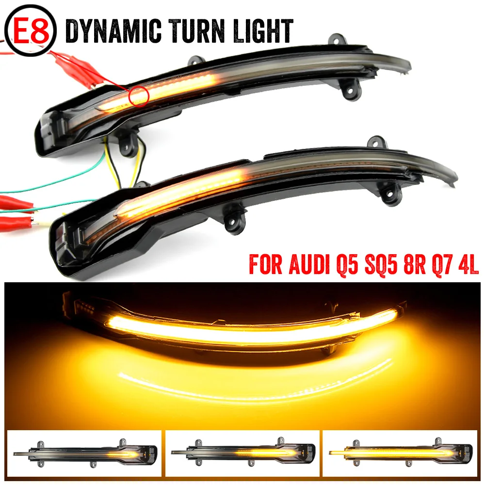 Dynamic Blinker LED Turn Signal Light For Audi Q5 SQ5 8R Q7 4L Rearview ...