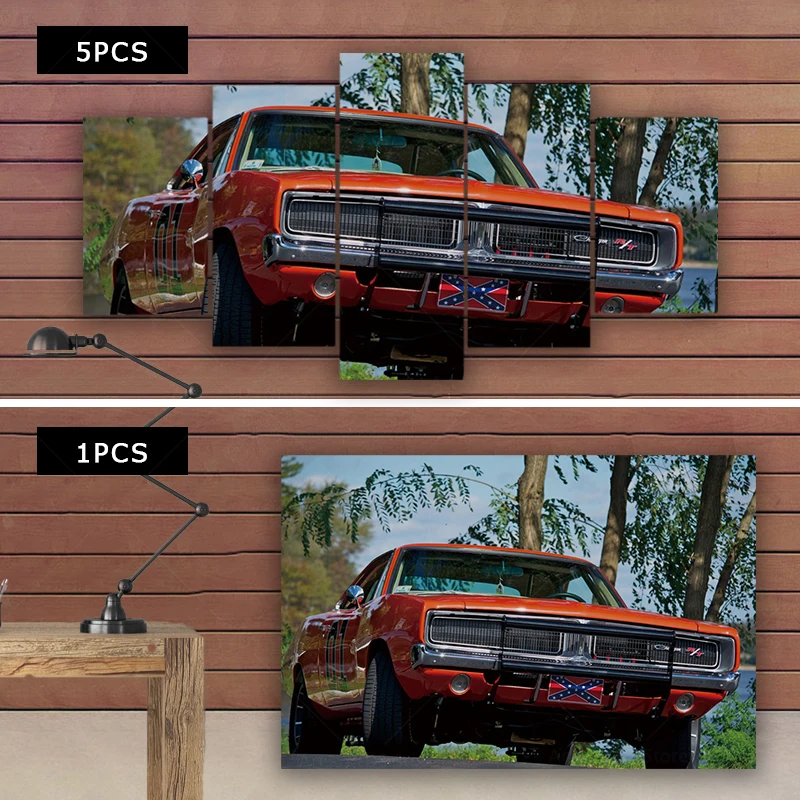 Classic muscle sport car american style vehicle fabric posters on the ...