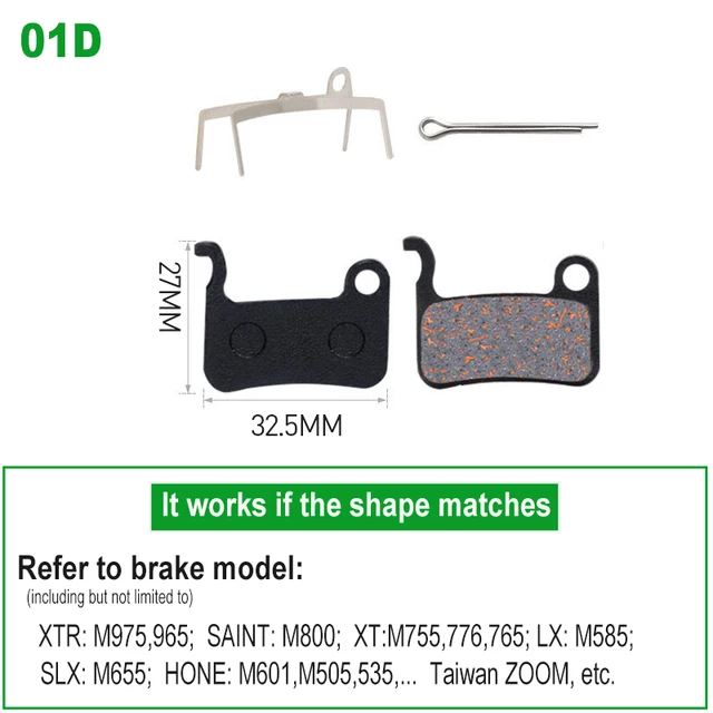1 Pair Bicycle Disc Brake Pads Semi-Metallic Hydrauli Disc Brake Pad ...
