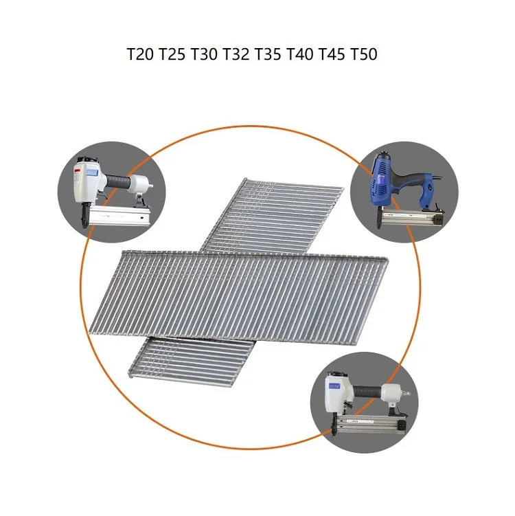 2500pcs/box T32 Nails For Electric Straight nail gun staples Pneumatic ...