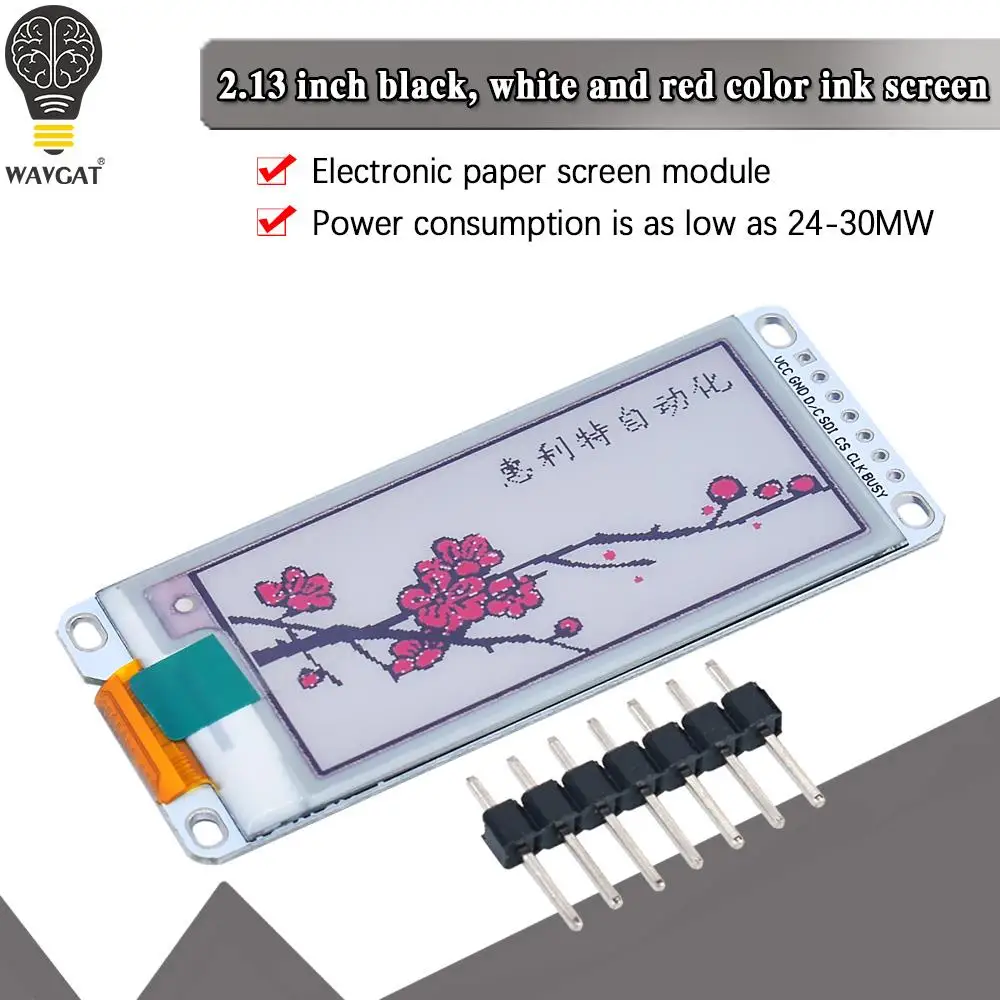 2.13 Inch E Paper Module E Ink Display Screen Module Black Red White ...